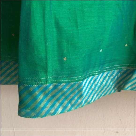fabindia | Kurtas | Fabindia Forest Green Womens Anarkali Silk Kurti ...